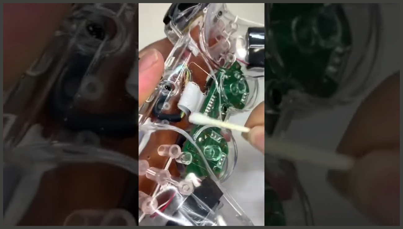 Stained glass controller and shield are both impressive and mesmerizing