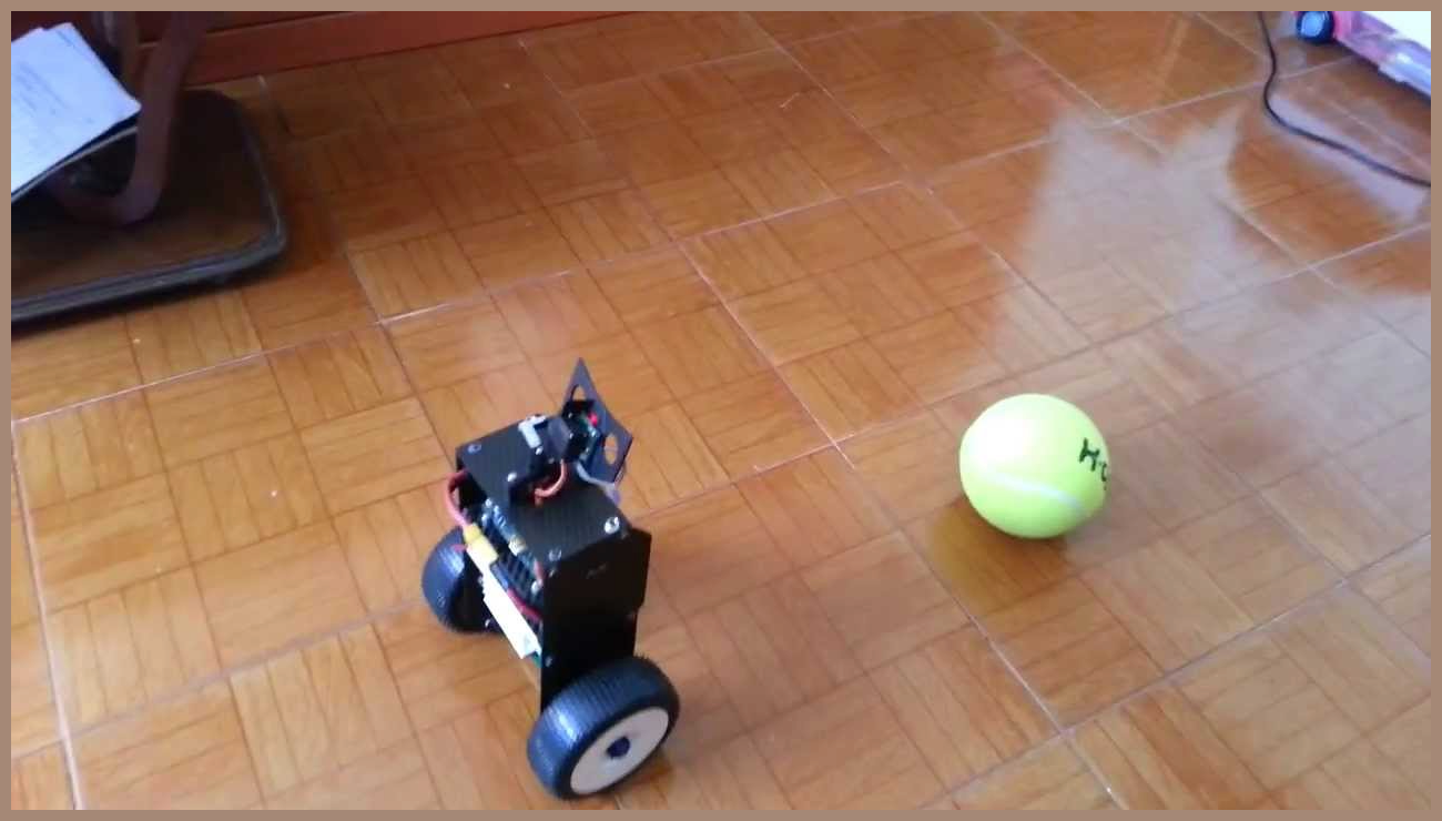 Raspberry Pi two-wheeled bot self-balances using AI
