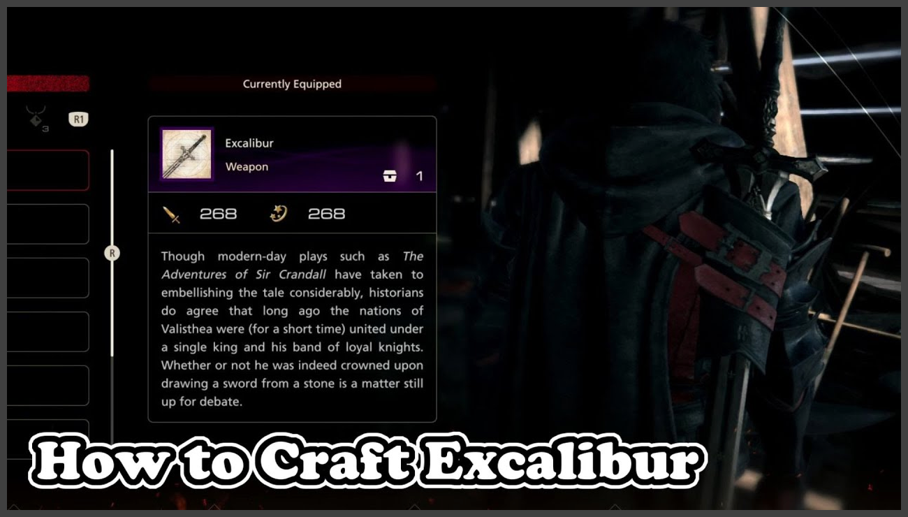 How to craft the Excalibur in Final Fantasy 16